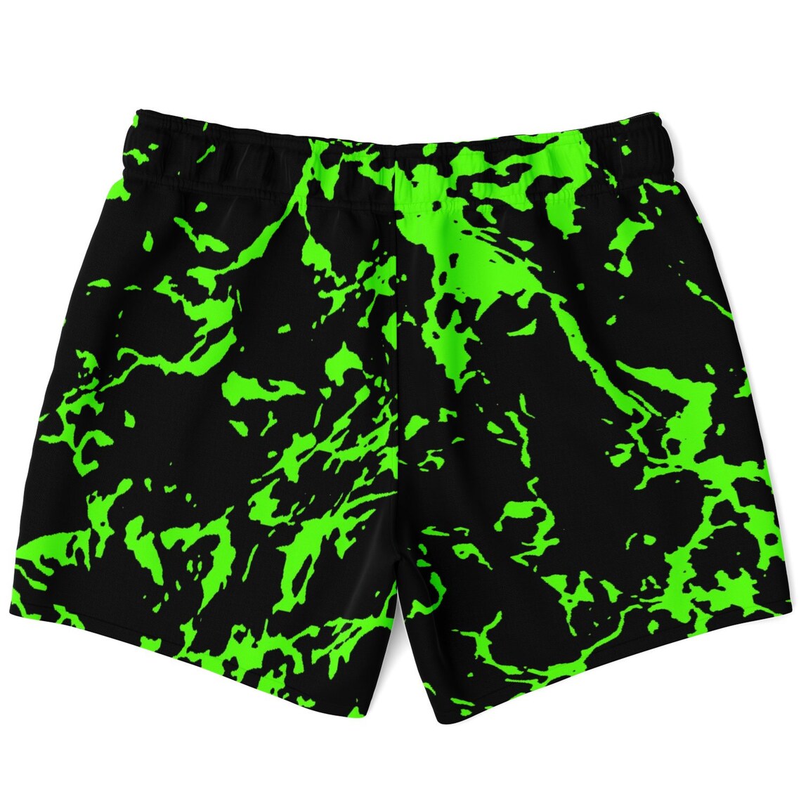 Neon Green Splash Swim Trunks Green Water Camo Shorts Marble | Etsy