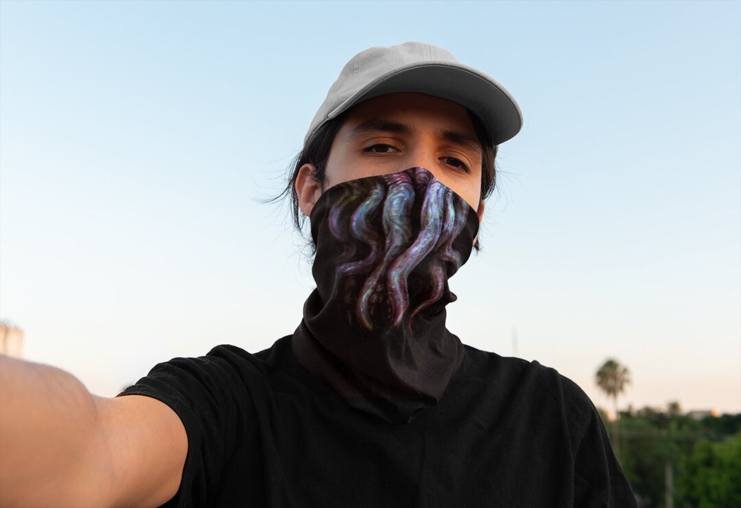 Realistic Cthulhu Neck Gaiter, Tentacle Pattern Face Mask, - Etsy