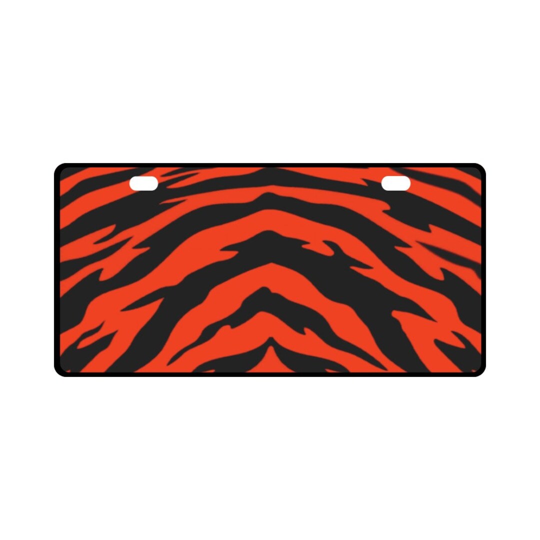 Bengal Tiger Stripe License Plate, Tiger Sports Fan Car Gift - Etsy