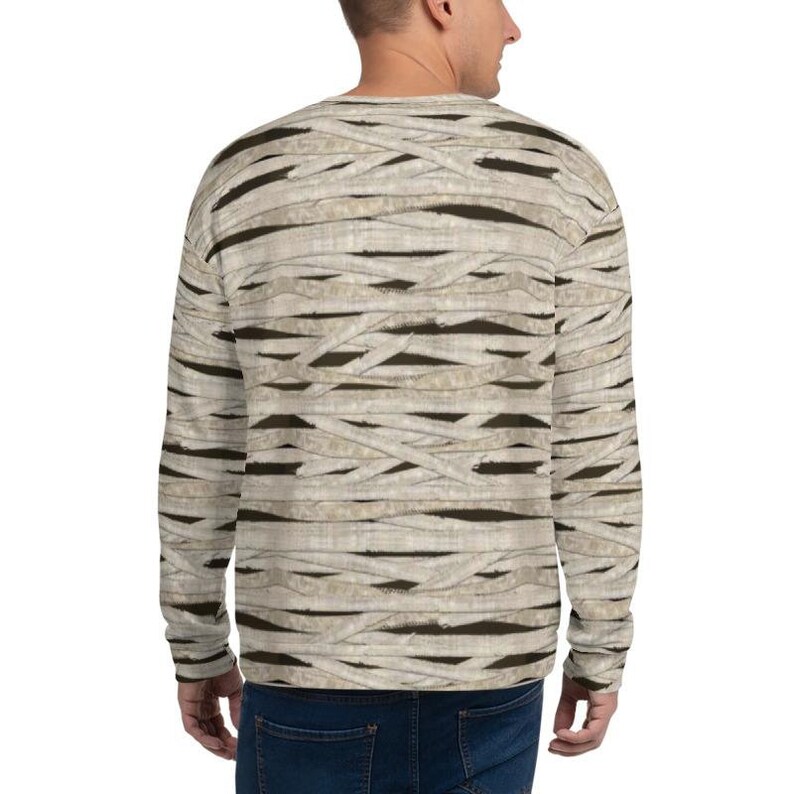 Mummy Wrap Unisex Sweatshirt, Bandages Long Sleeve, Mummified Wrapping ...