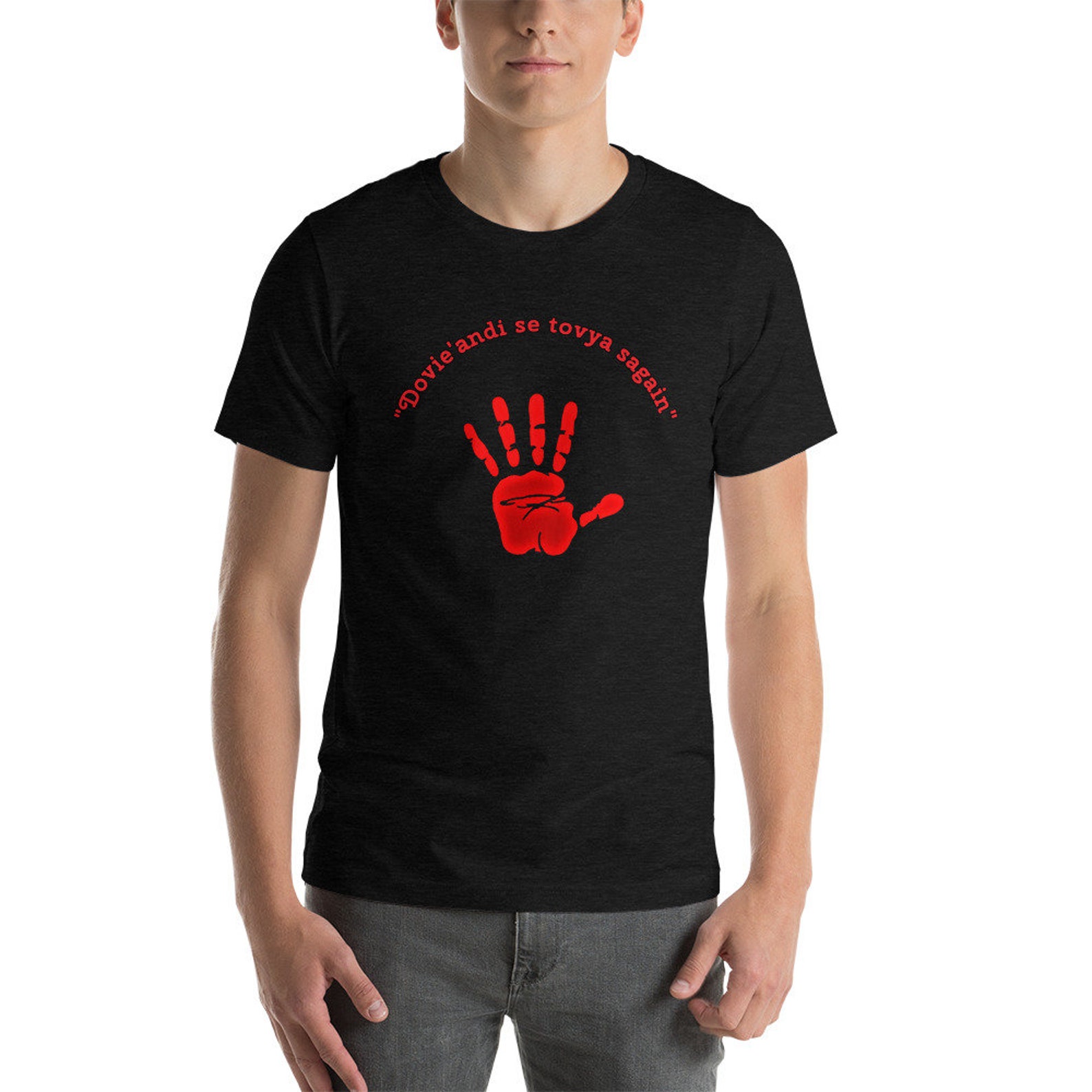 The Red Hand Short-sleeve Unisex T-shirt Handprint Shirt - Etsy