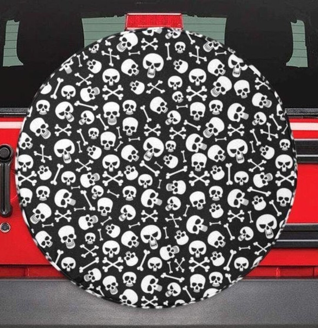 Skulls & Bones Spare Wheel Cover, Skulls and Crossbones Spare Tire ...