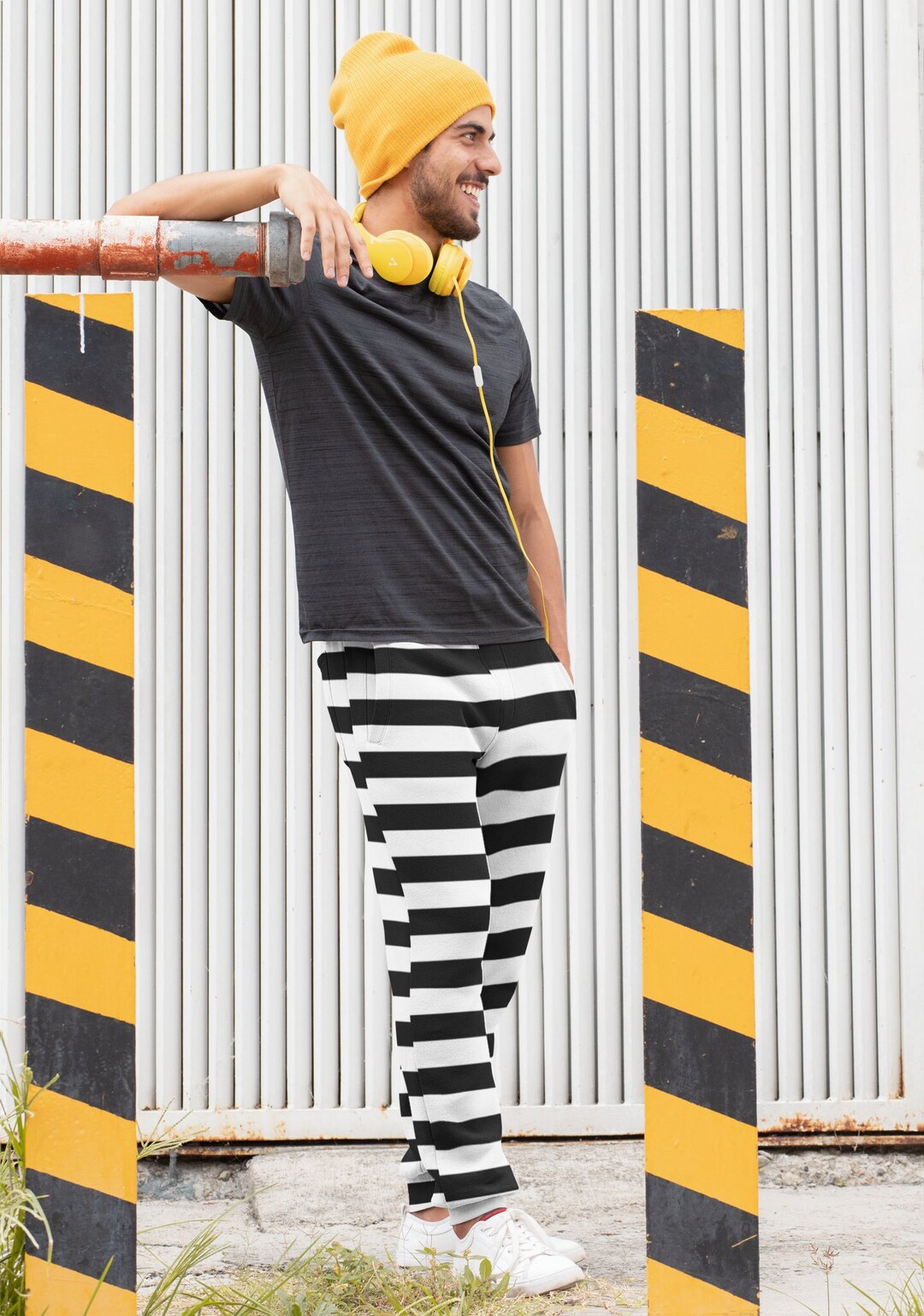 Prison Stripes Men's Slim Fit Joggers, Prisoner Costume Pants - Etsy