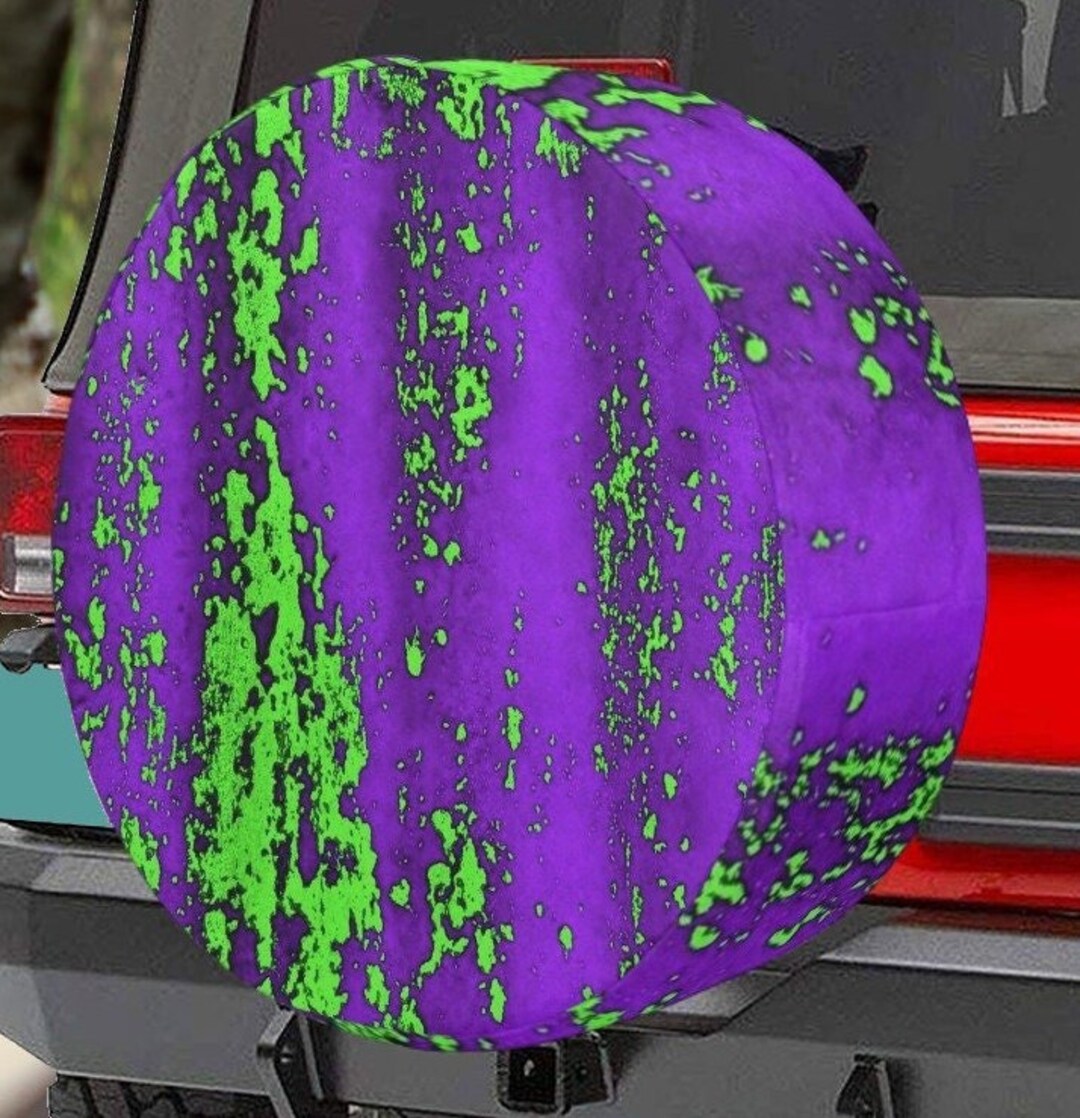 Neon Green Splash Spare Tire Cover, Colorful Car Decoration - Etsy
