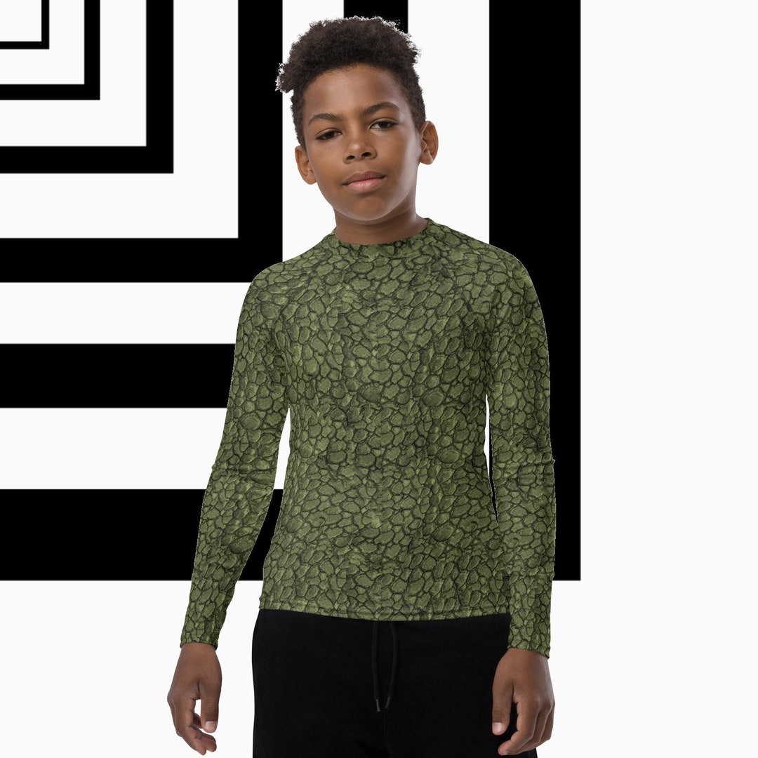 Scaly Monster Youth Rash Guard, Lizard Skin Pattern Costume Shirt - Etsy