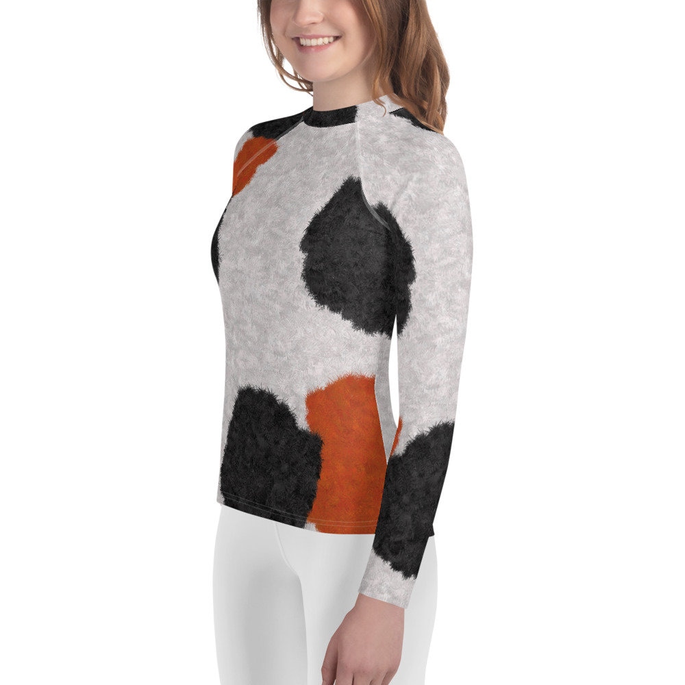 Calico Cat Fur Pattern Youth Rash Guard Kitty Print - Etsy