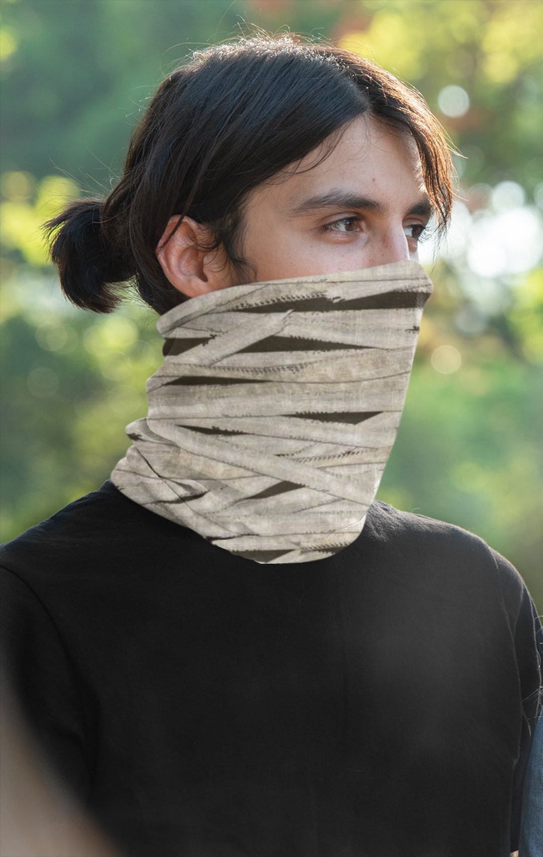 Mummy Wrap Neck Gaiter, Bandages Face Covering, Mummified Wrappings ...