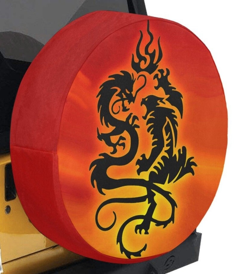 Tribal Tiger and Dragon Spare Tire Cover Cool Jeep Tire Cover - Etsy