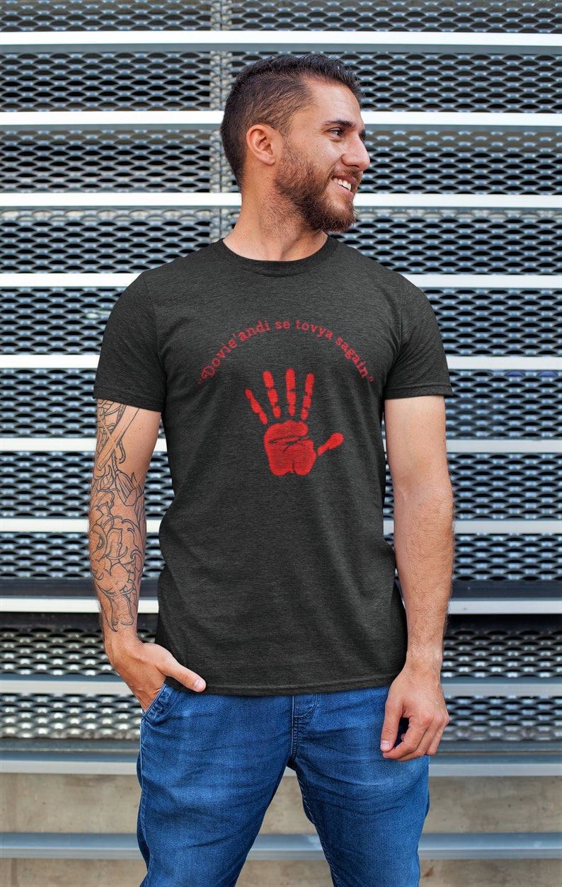 The Red Hand Short-sleeve Unisex T-shirt Handprint Shirt | Etsy