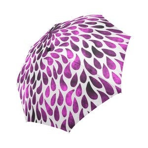Abstract Pink Flower Petals Automatic Foldable Umbrella Cute - Etsy