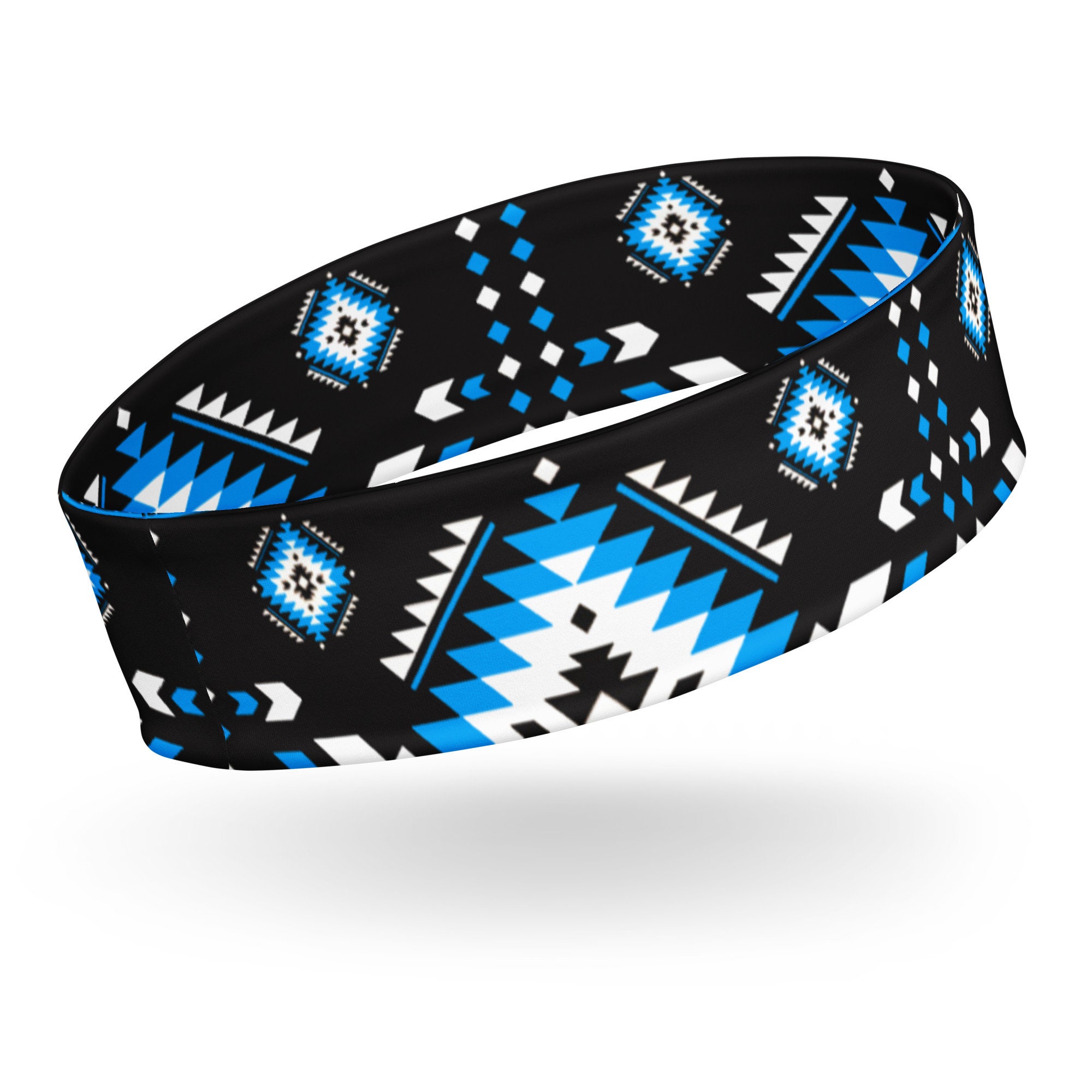 Native American Inspired Cloth Headband, Geometric Diamonds and Squares ...