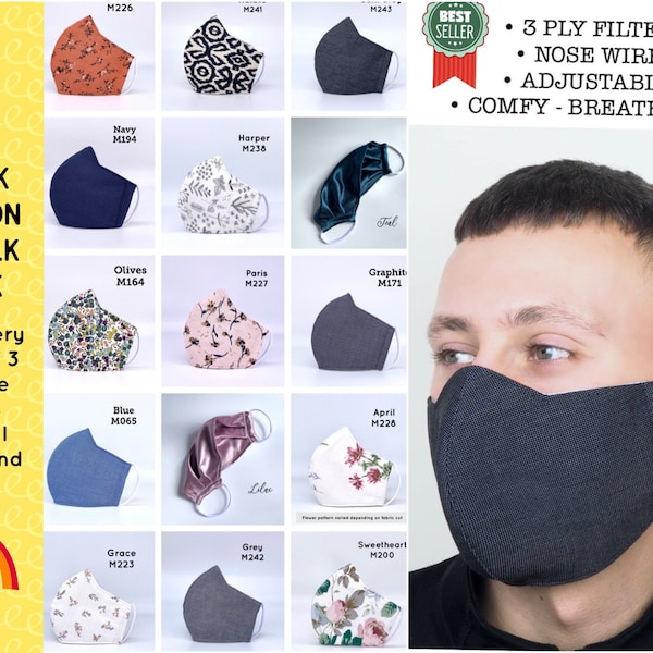 Face Masks With Nose Wire - Etsy