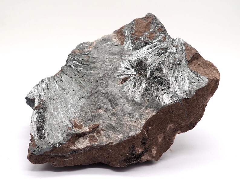 Stibine (pyrolusite Stibnite) 160mm X 110mm (1231 Gr) Large Piece ...