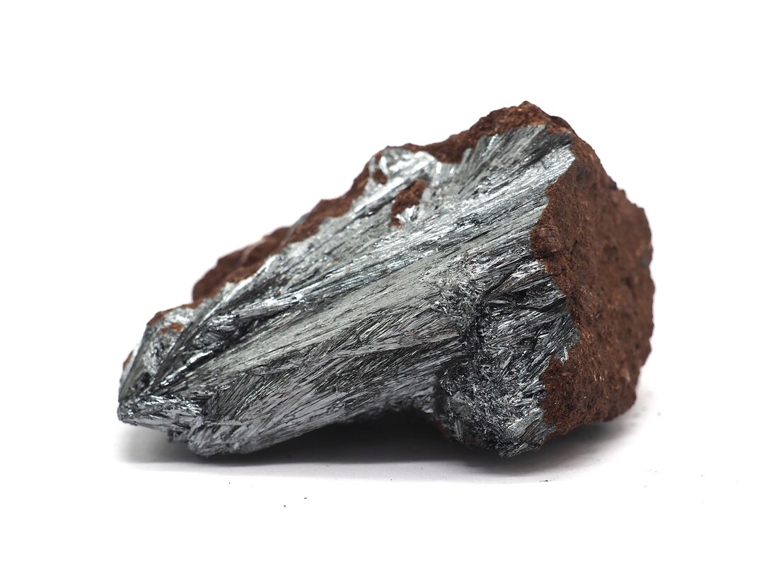 Stibine (pyrolusite Stibnite) 55mm X 40mm (65 Grams) Good Quality. Fair ...