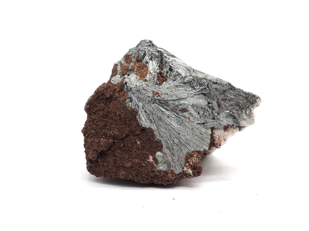 Stibine (pyrolusite Stibnite) 45mm X 35mm (61 Grams). Pure Stibine ...