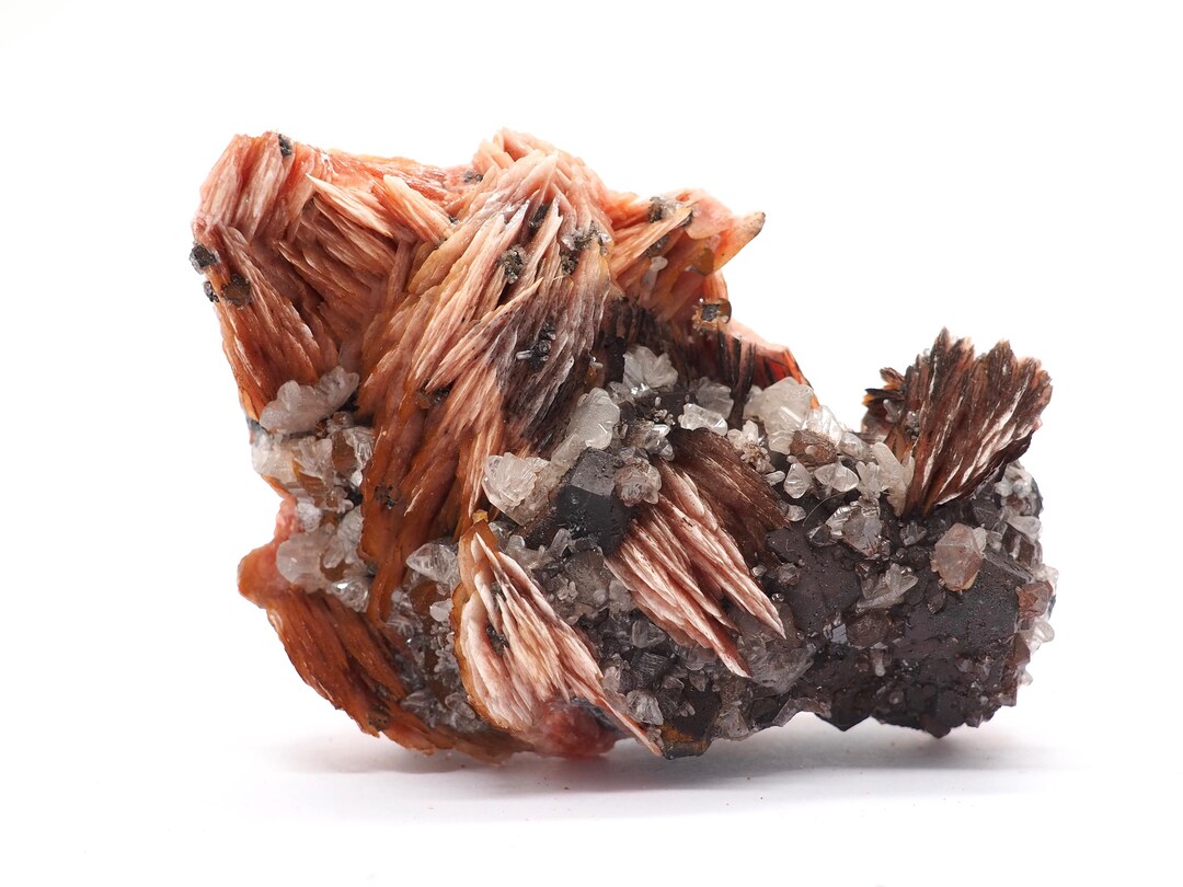 Cerusita Barita Galenita Granate 85 mm x 55 mm - 291 gramos. Mineral de ...