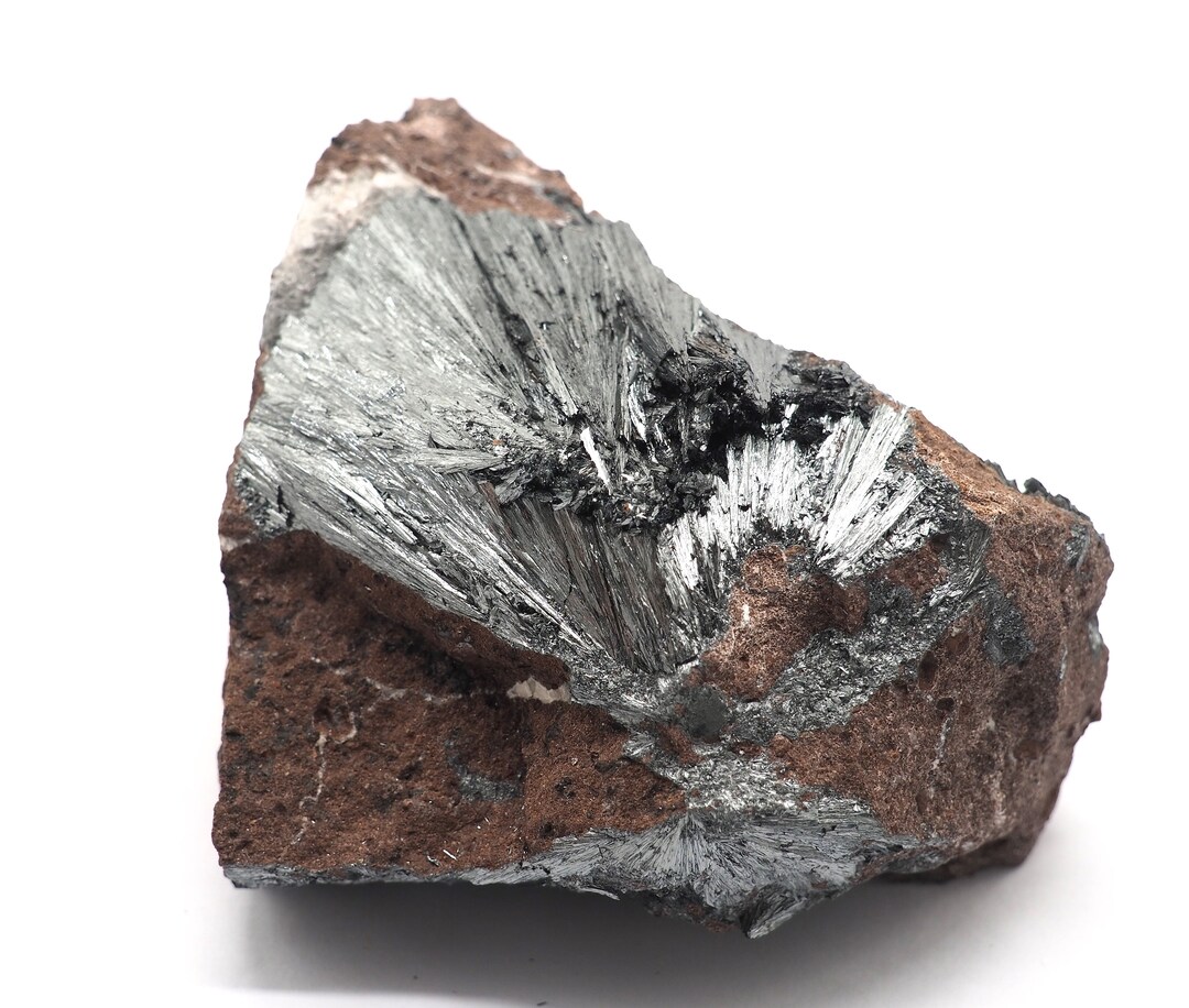Stibine (pyrolusite Stibnite) 80mm X 60mm (271 Grams). Fair Trade ...