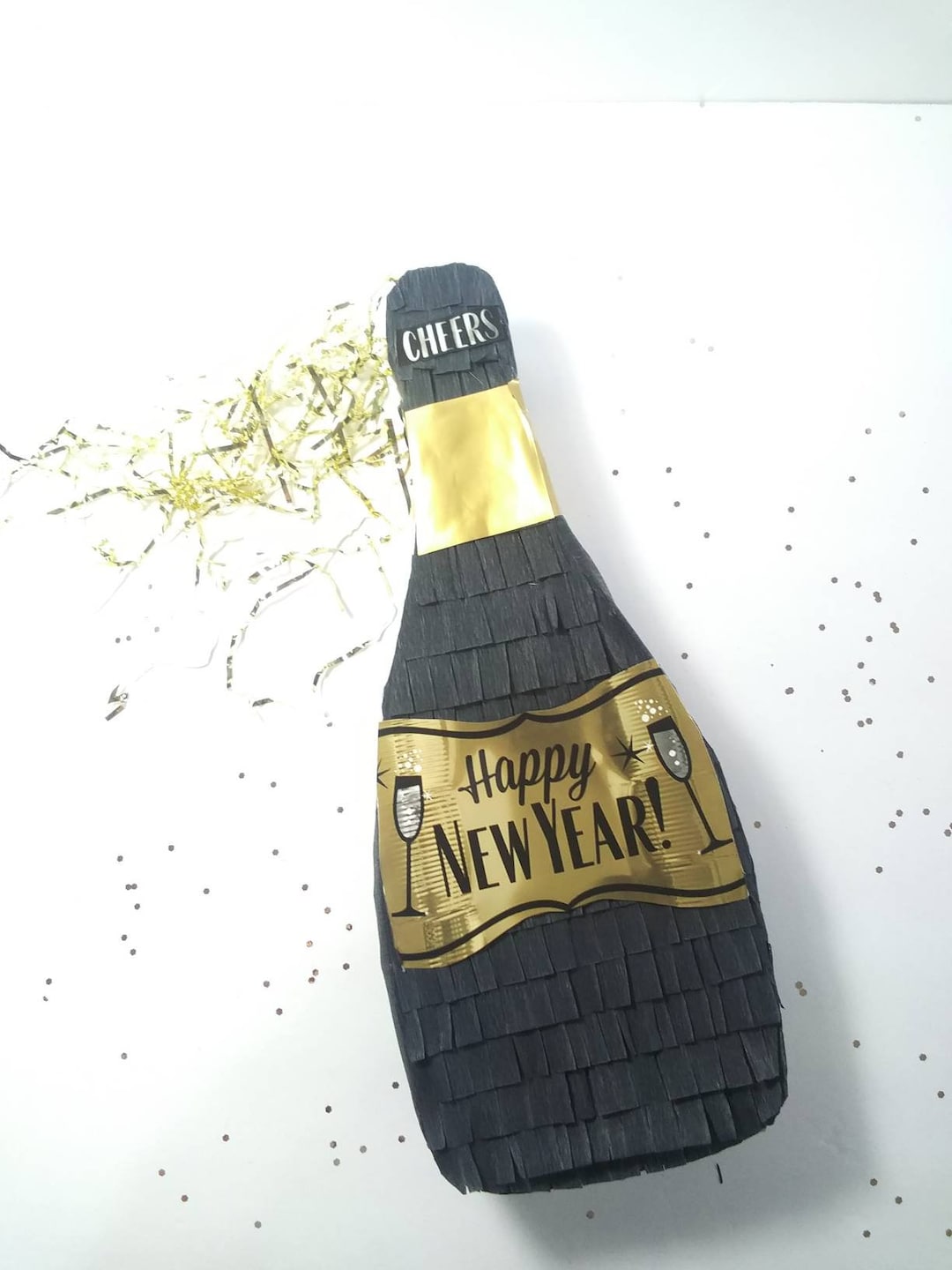 Happy New Year Pinata Champagne Pinata, New Year's Eve Pinata Ready to ...