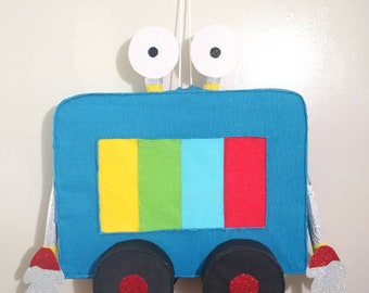 Word Wally and Clicket Clock Pinatas Inspired the Word Party Birthday ...