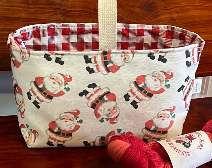 Medium Santa Basket Project Bag - Etsy