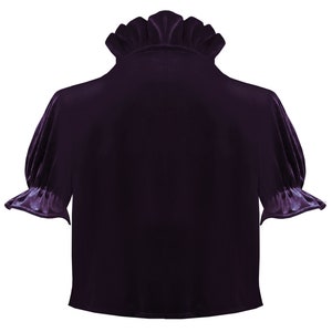 Velvet Ruffled Velvet Shrug Bolero Victorian Gothic Steampunk ...