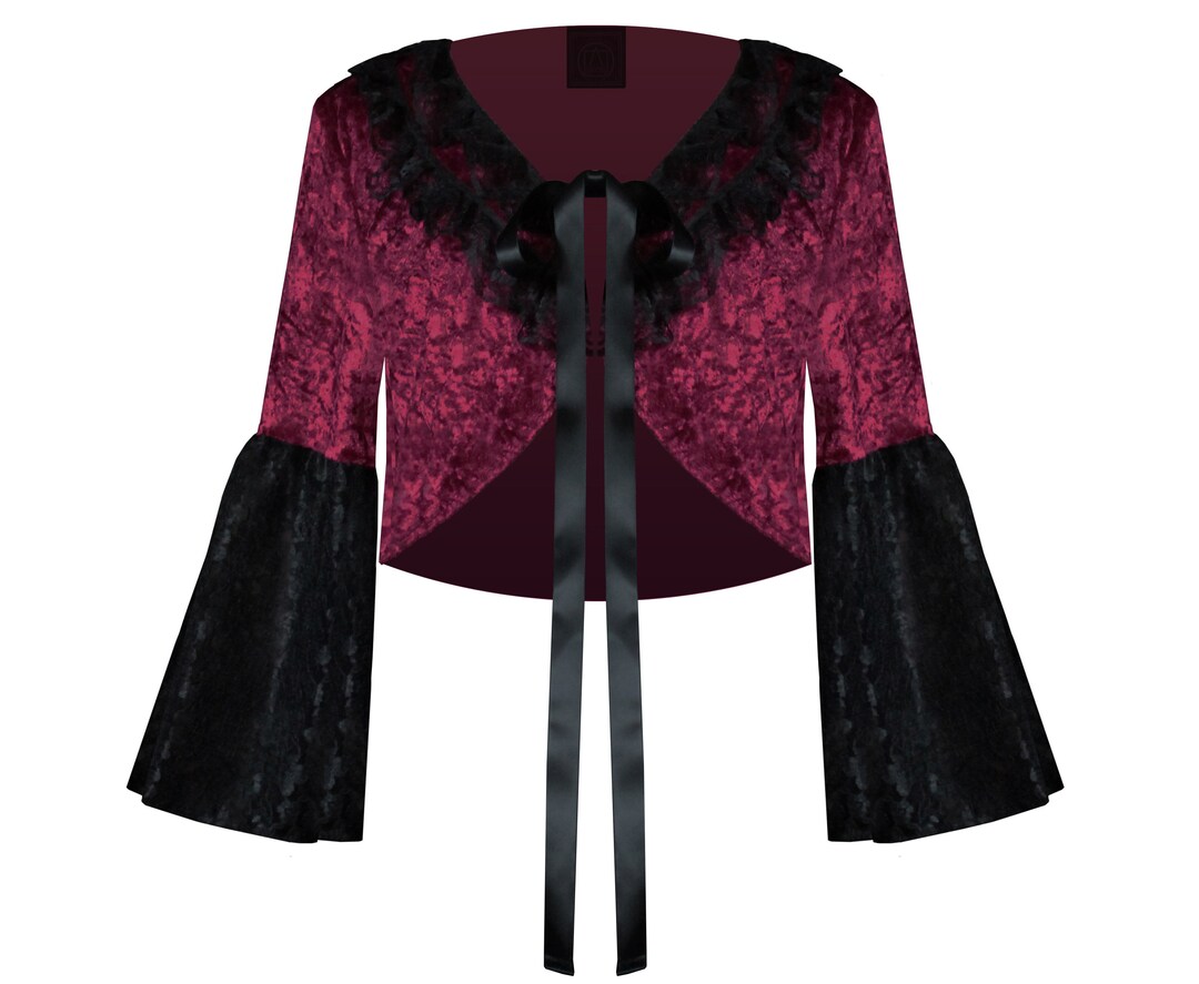 Velvet & Lace Shrug Vintage Inspired Bolero Jacket Victorian Gothic ...