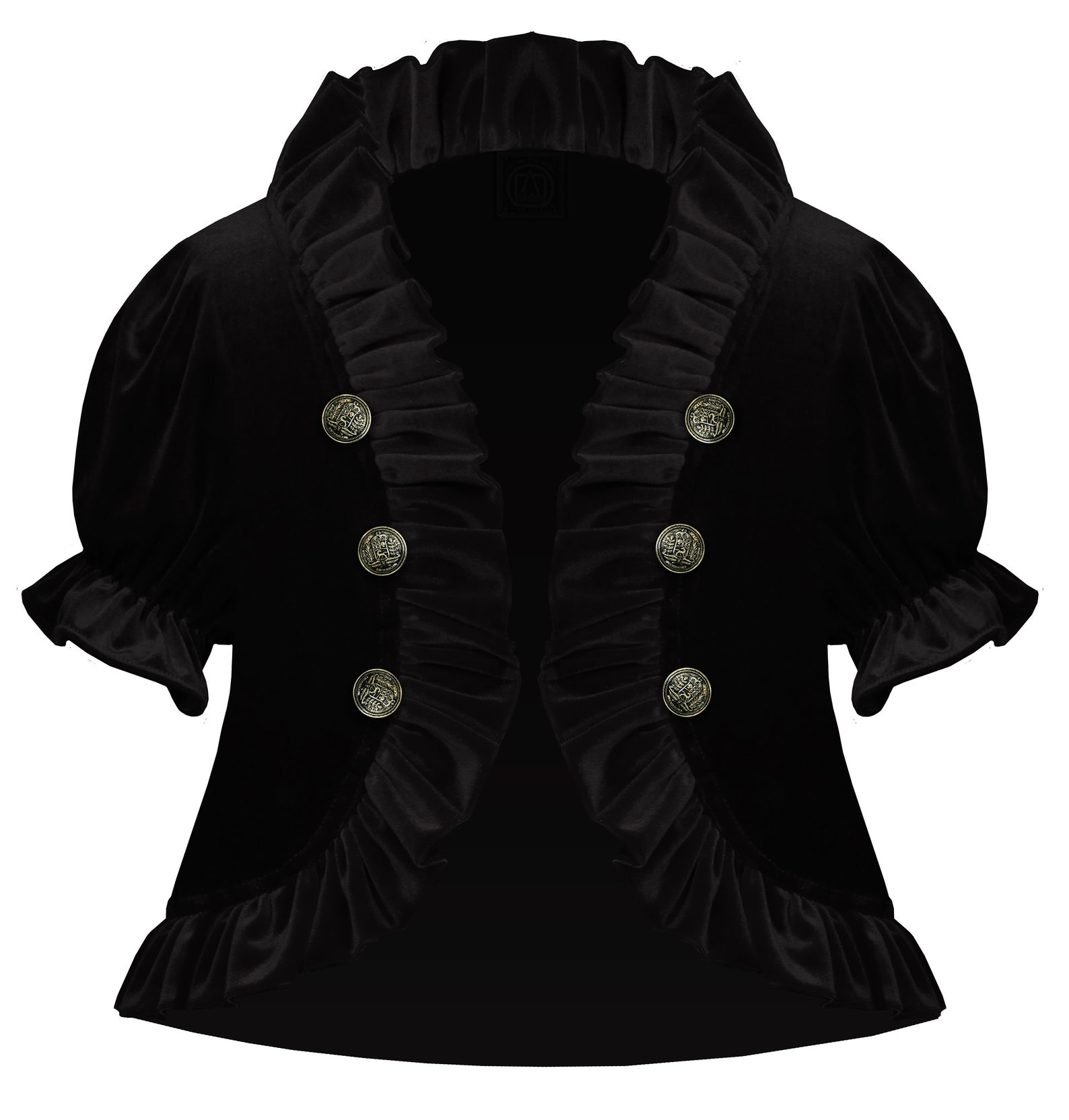 Velvet Ruffled Velvet Shrug Bolero Victorian Gothic Steampunk - Etsy