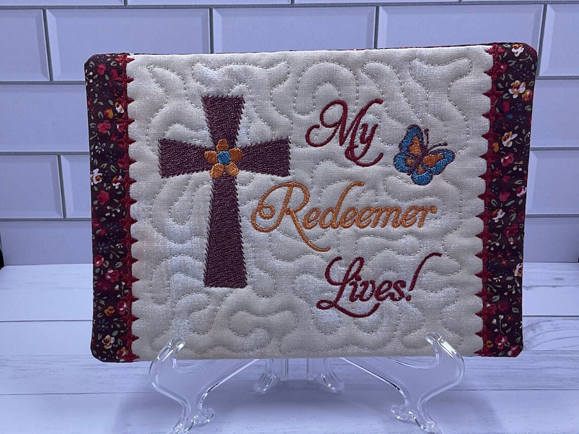 My Redeemer Lives Mug Rug Easter Resurrection Mug Rug - Etsy