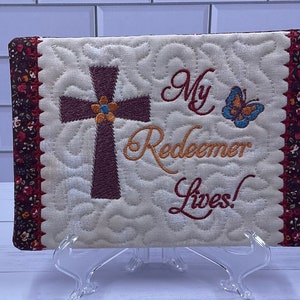 My Redeemer Lives Mug Rug Easter Resurrection Mug Rug - Etsy