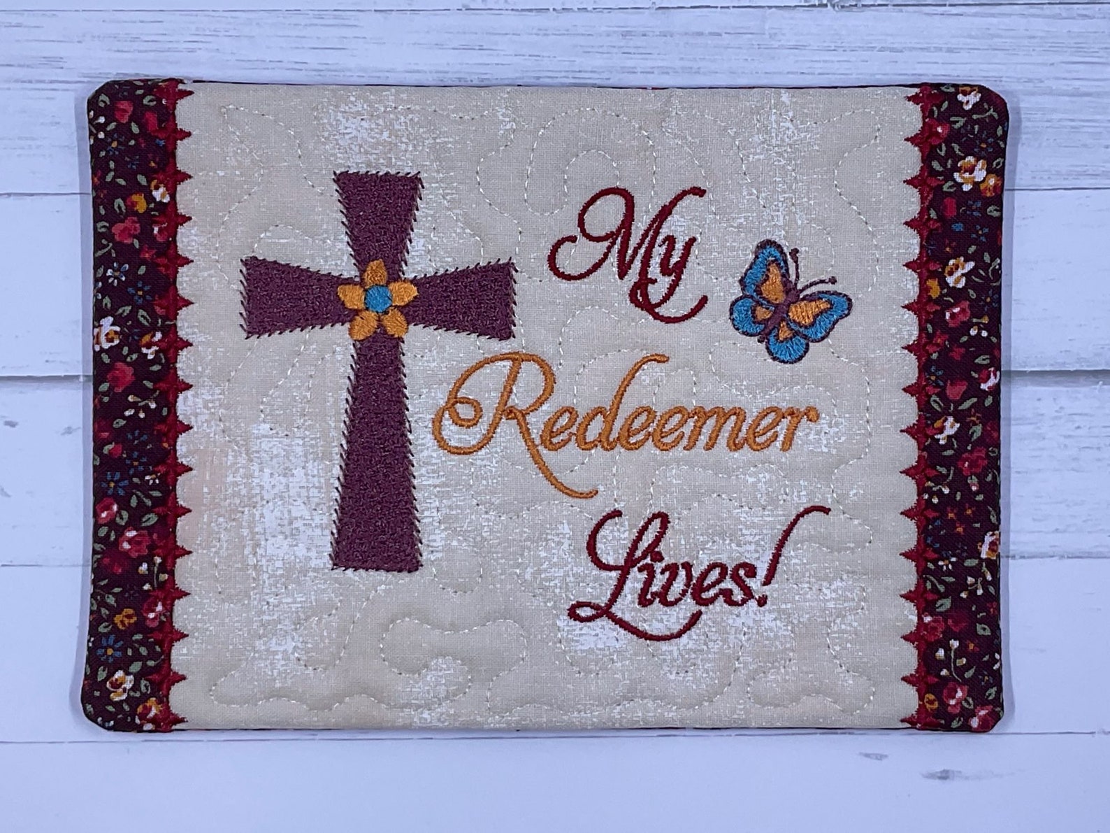 My Redeemer Lives Mug Rug Easter Resurrection Mug Rug - Etsy