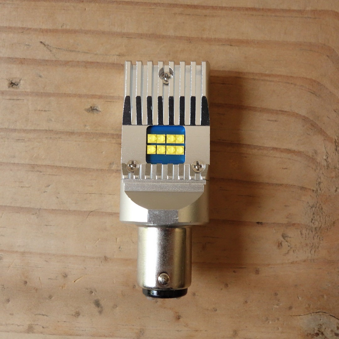 LED 6 Volt 24/48W BA 15 D Socket - 4,300 Kelvin Warm White Headlight ...