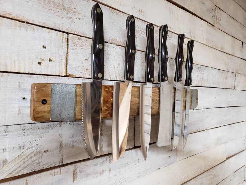 Rustic Knife Rack/holder Made From Authentic Reclaimed Wine - Etsy