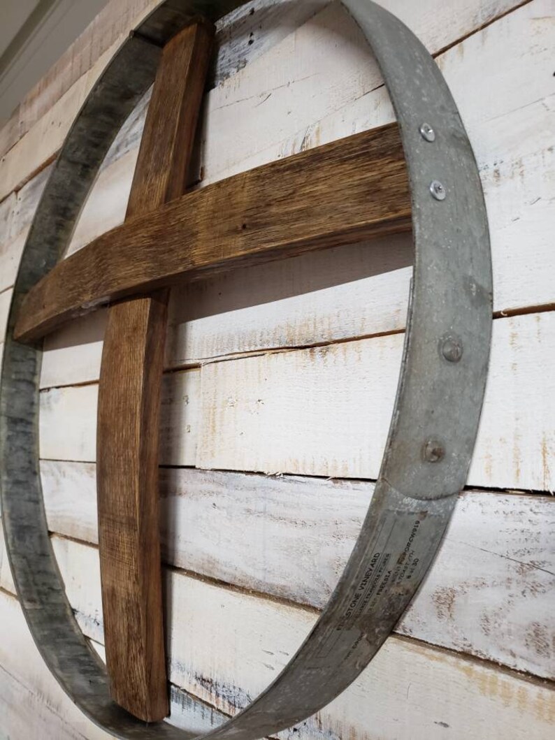 Wine/whiskey Barrel Cross Sign. - Etsy