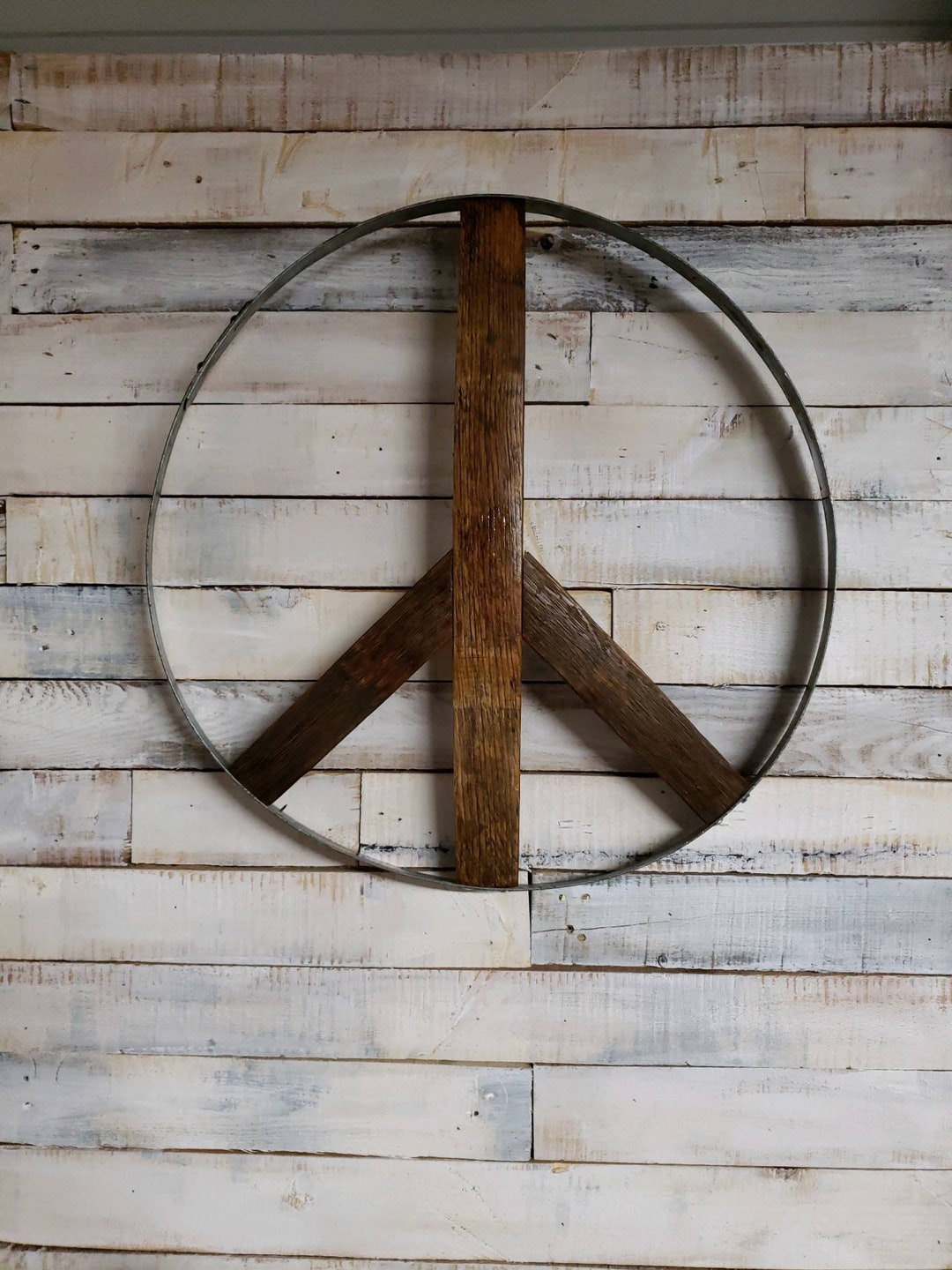 Unique Hanging Peace Sign Made From Authentic Reclaimed - Etsy