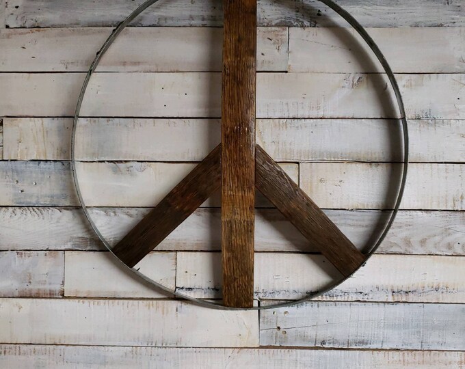 Unique Hanging Peace Sign Made From Authentic Reclaimed - Etsy