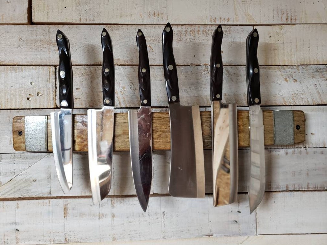 Rustic Knife Rack/holder Made From Authentic Reclaimed Wine Barrel ...
