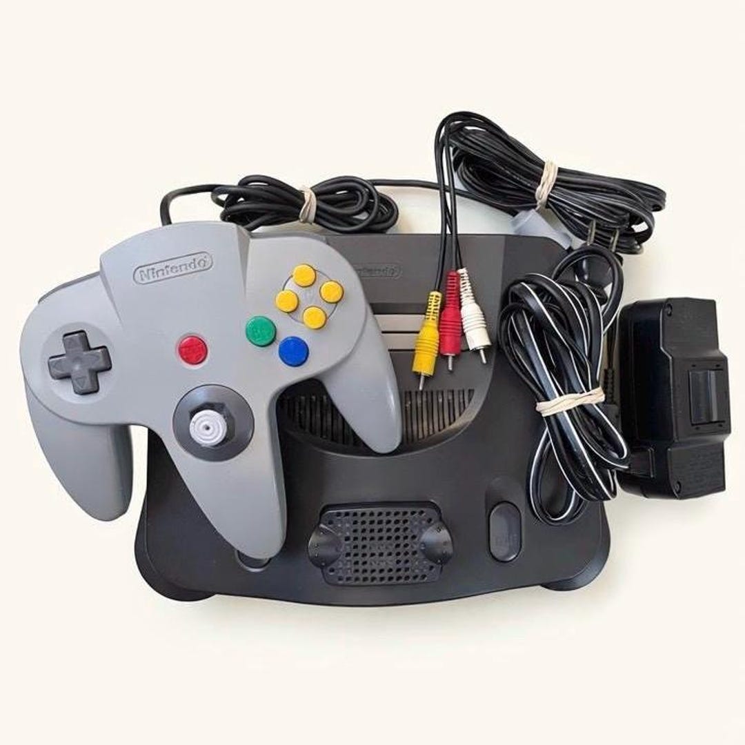 Authentic Nintendo 64 (N64) Console Bundle, With Pelican Expansion Pak ...