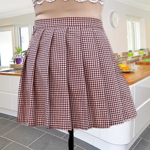 Checkered Pleated Skirt - Etsy