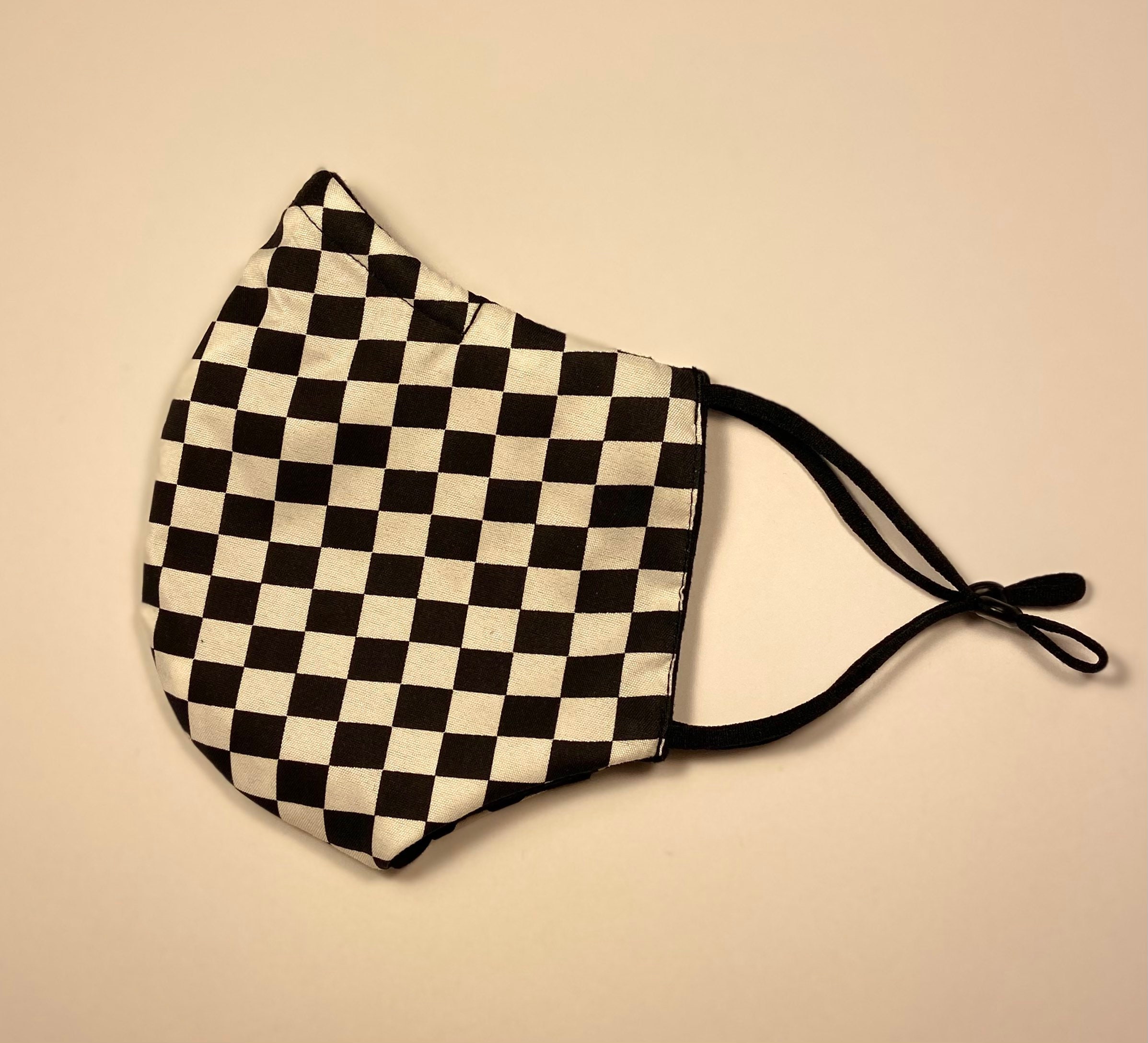 Black and White Checkered Face Mask Checkered Face Mask for - Etsy