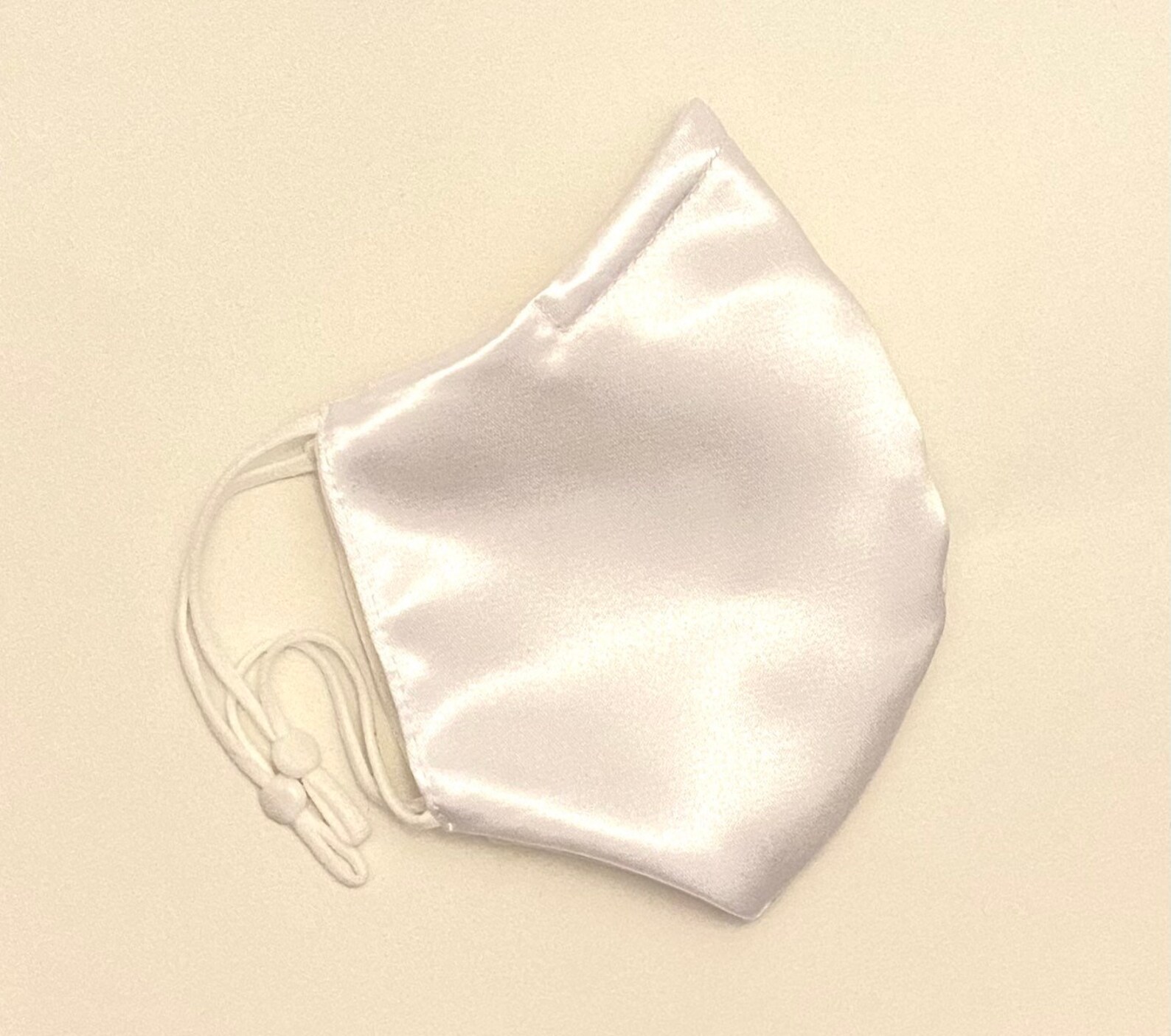 White Bridal Satin Face Mask Silky Face Mask White Face - Etsy
