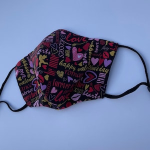 Valentines Day Face Mask | Love Face Mask | Unisex Face Mask | Hearts ...