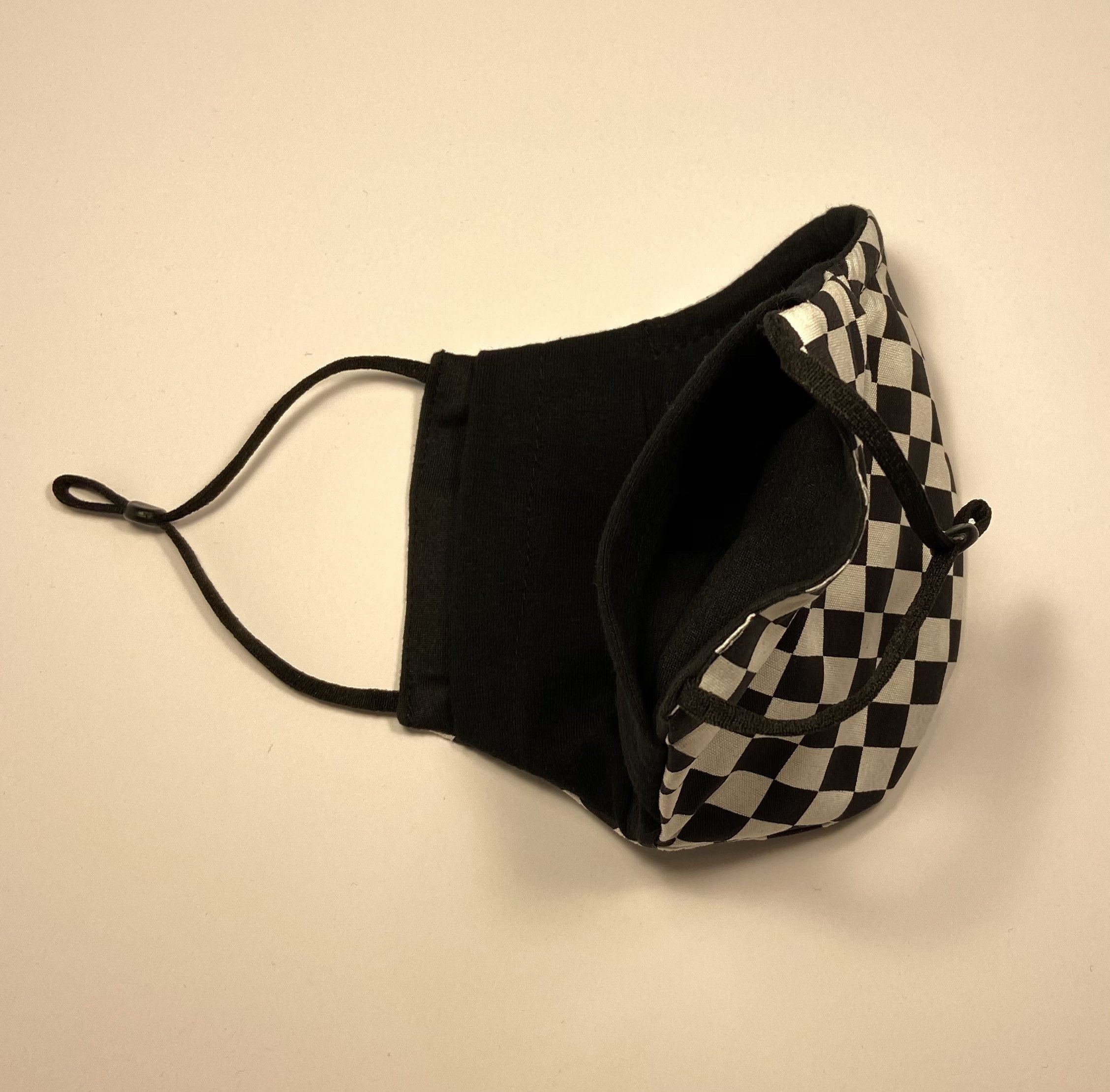 Black and White Checkered Face Mask Checkered Face Mask for - Etsy