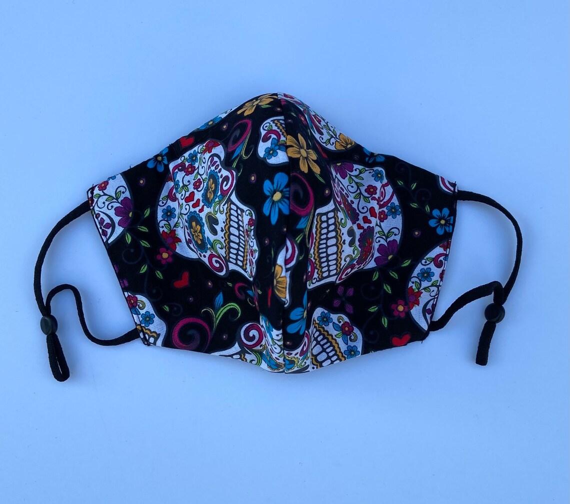 Best Selling Sugar Skull Face Mask Day of the Dead Face Mask - Etsy