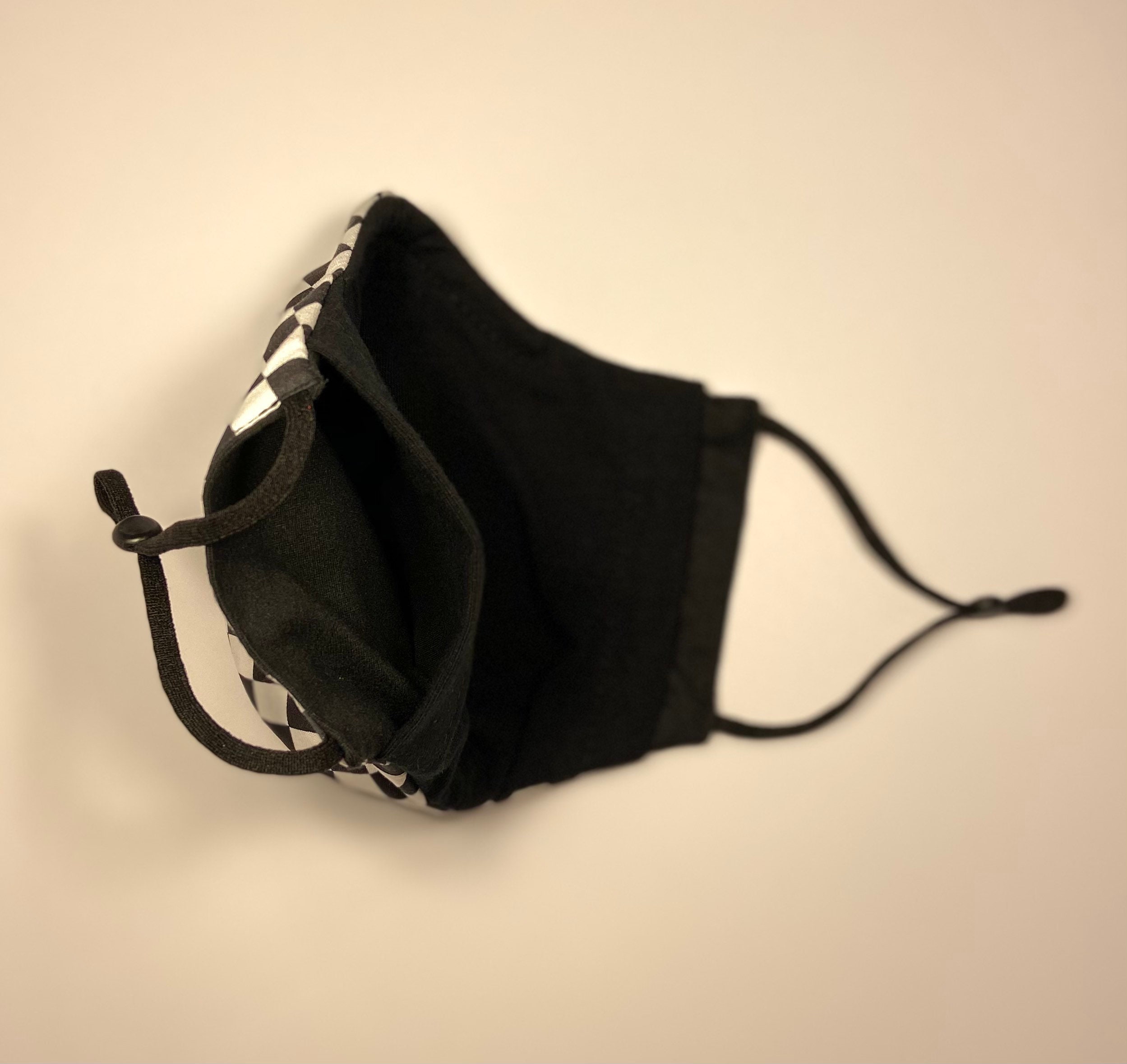 Black and White Checkered Face Mask Checkered Face Mask for - Etsy