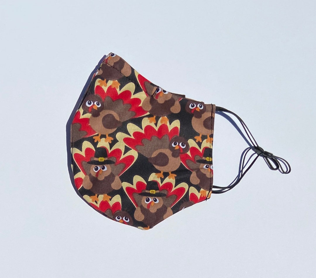 Turkey Face Mask, Thanksgiving Face Mask,brown Face Mask for Men Women ...