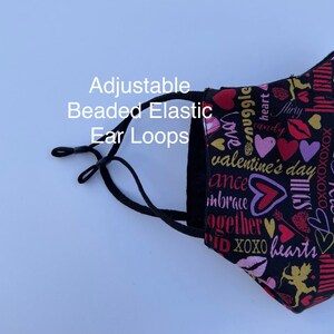 Valentines Day Face Mask | Love Face Mask | Unisex Face Mask | Hearts ...