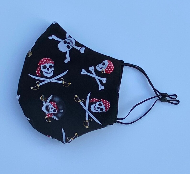 Skull and Crossbones Face Mask Pirate Face Mask Black Face - Etsy