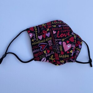 Valentines Day Face Mask | Love Face Mask | Unisex Face Mask | Hearts ...