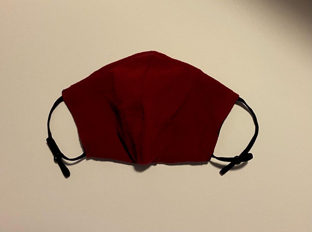 Burgundy Gauze Face Mask for Men Women and Kids 3 Layer Soft Breathable ...