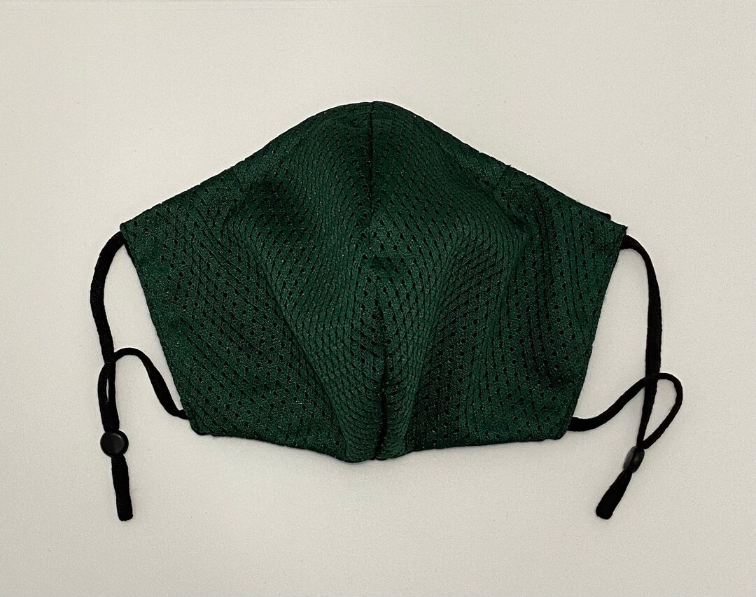 Athletic Jersey Face Mask, Green Face Mask, Unisex Reusable Comfortable ...